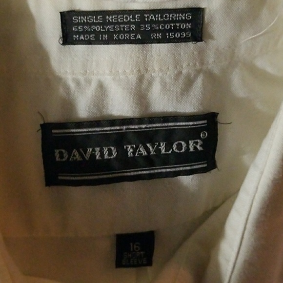 David Taylor | Shirts | David Taylor Mens White Short Sleeved Dress ...